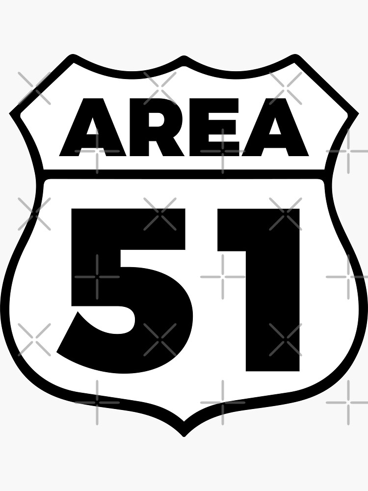 "AREA 51" Sticker by Soronelite | Redbubble