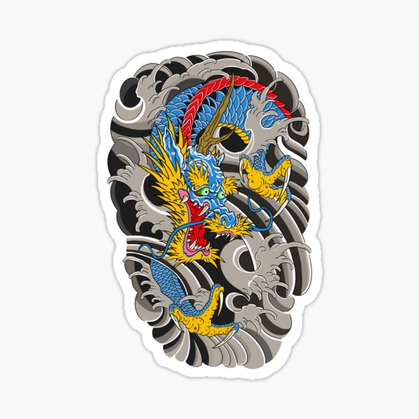 "Japanese dragon" Sticker for Sale by dgallego | Redbubble