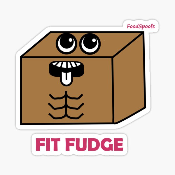"Fit Fudge" Sticker by Foodspoofs | Redbubble