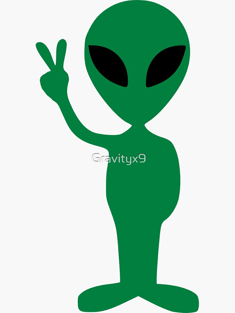 "My Alien Best Friend" Sticker for Sale by Gravityx9 | Redbubble
