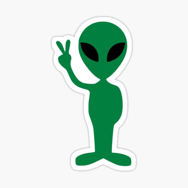 "My Alien Best Friend" Sticker for Sale by Gravityx9 | Redbubble