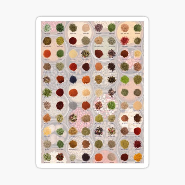 "Spices" Sticker by Montage-Madness | Redbubble