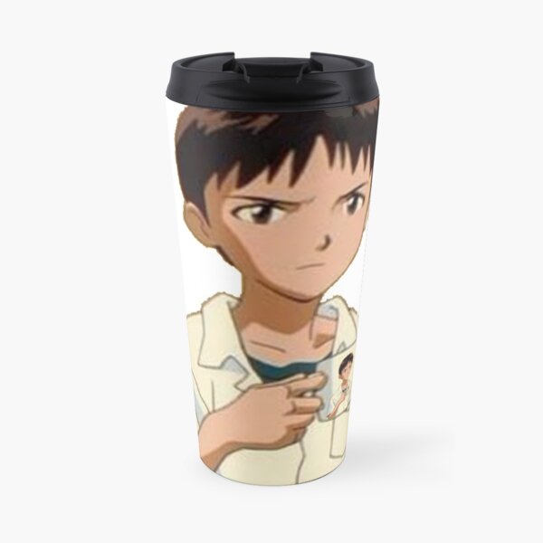 "Shinji holding Shinji holding Shinji holding Shinji" Travel Mug by ...