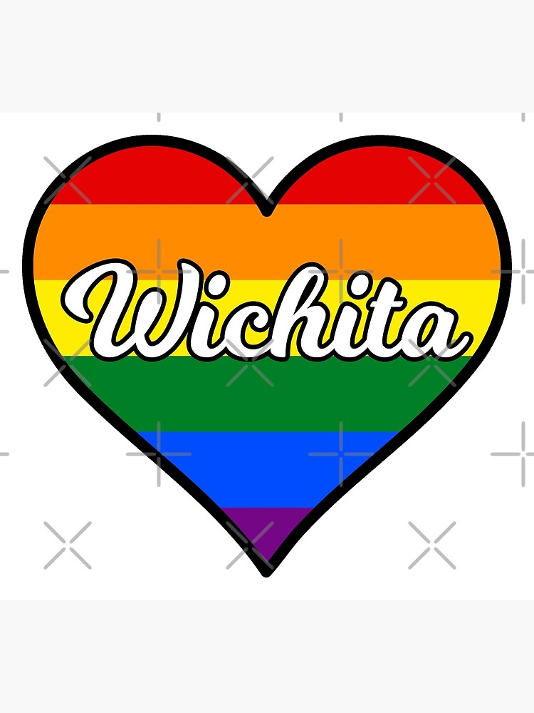 "Wichita Kansas Gay Pride Heart" Poster by fearcity | Redbubble