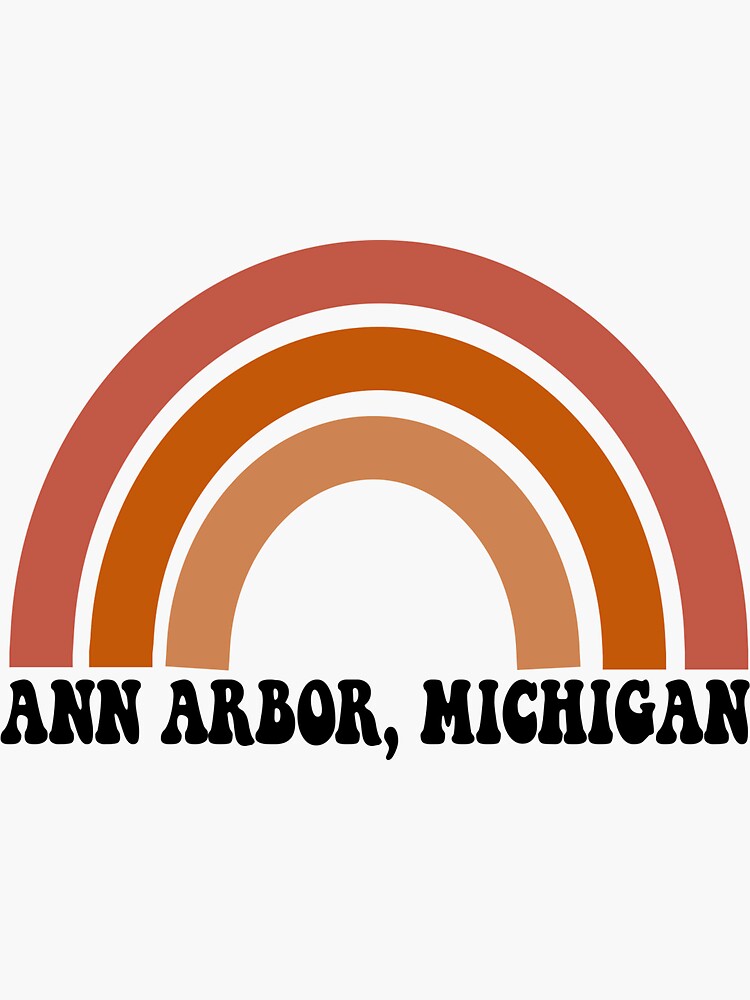 "ann arbor Michigan rainbow sticker" Sticker for Sale by taylorrenner ...