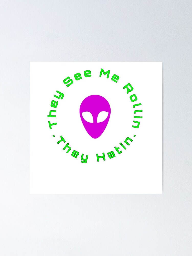 "Roller Skate Alien" Poster for Sale by JudyVivrant | Redbubble