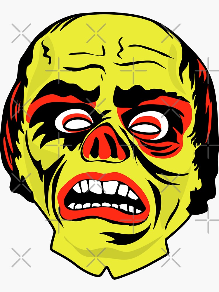 "Vintage Phantom Mask" Sticker by Jakmalone | Redbubble