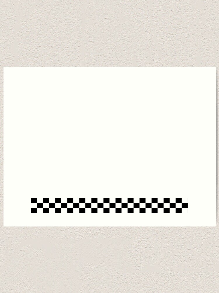 "Checkered Racing Stripes Long Car Sticker" Art Print by ...