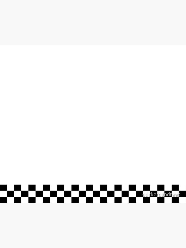 "Checkered Racing Stripes Long Car Sticker" Art Print by ...