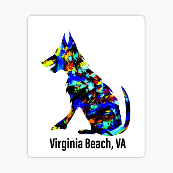 "Virginia Beach Salty Dog" Sticker for Sale by barryknauff | Redbubble