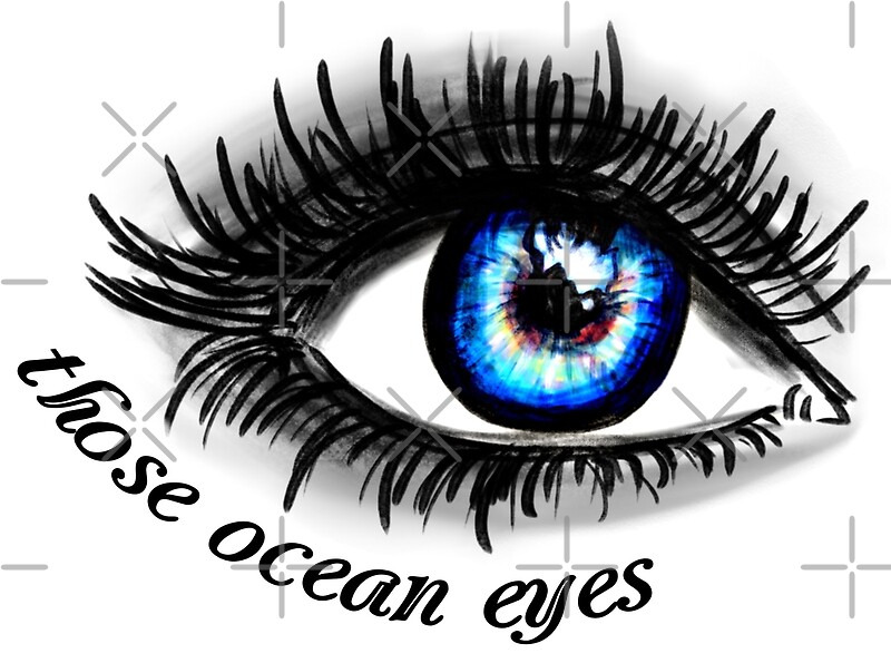 "Ocean Eyes Drawing" by Olivia Ossege | Redbubble
