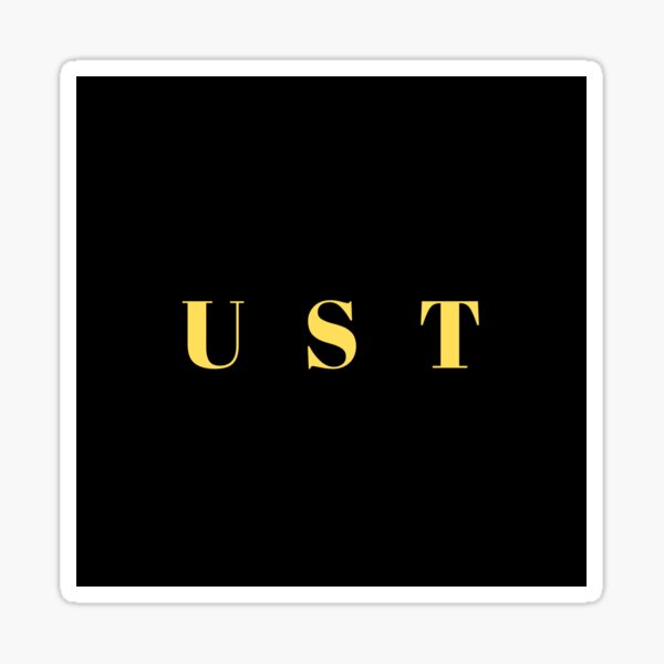 "UST University of Santo Tomas Yellow Black" Sticker for Sale by ...