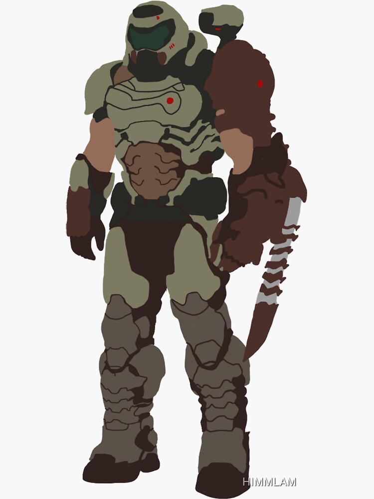 "Art of the Doomslayer" Sticker for Sale by HIMMLAM | Redbubble