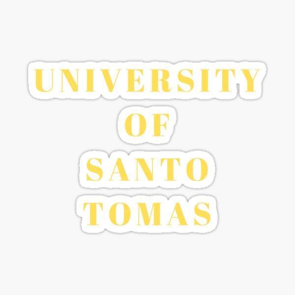"UST University of Santo Tomas Yellow" Sticker by angelmalfoy | Redbubble