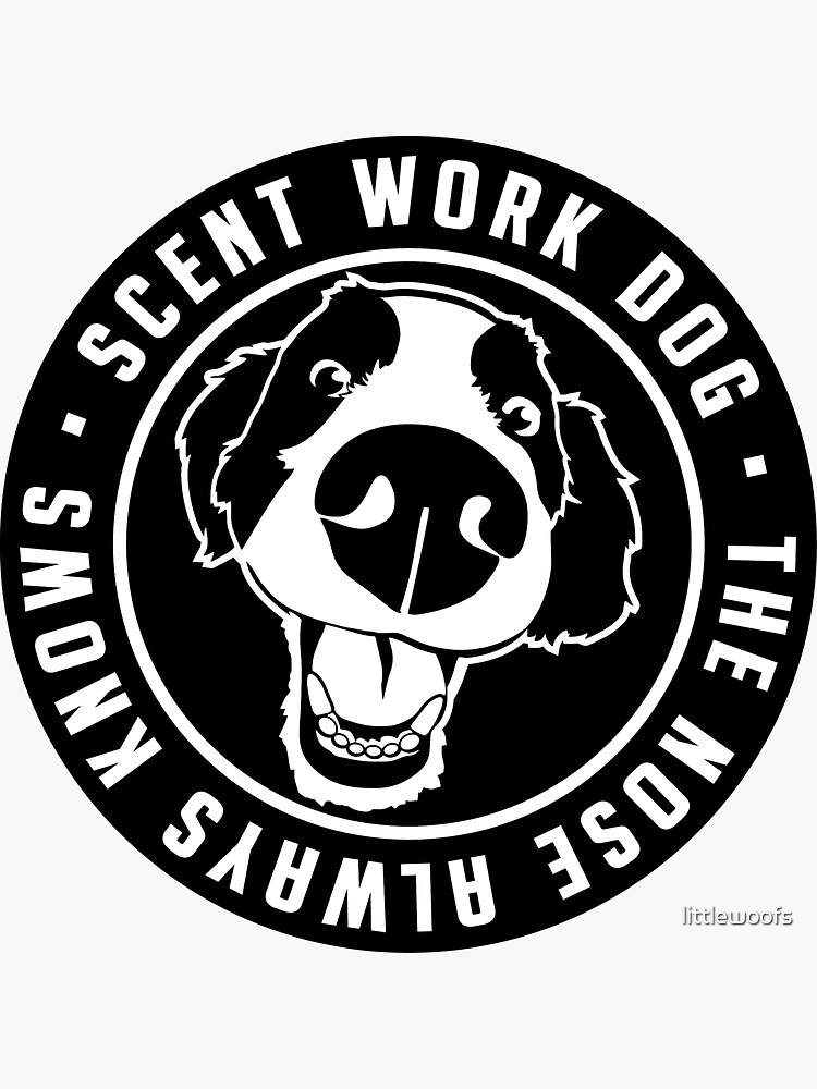 "Scent Work Dog" Sticker for Sale by littlewoofs | Redbubble