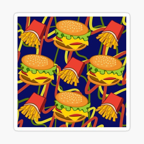 Burgers And Fries Stickers | Redbubble