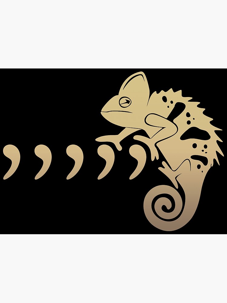 "Comma Comma Comma Chameleon " Poster by SimplyNun | Redbubble