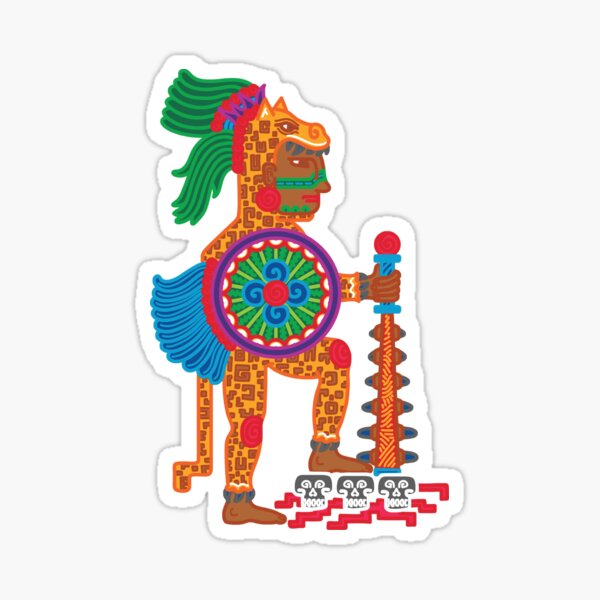 "AZTEC MEXICO CODEX JAGUAR WARRIOR WITH SHIELD AND MACAHUITL - full ...
