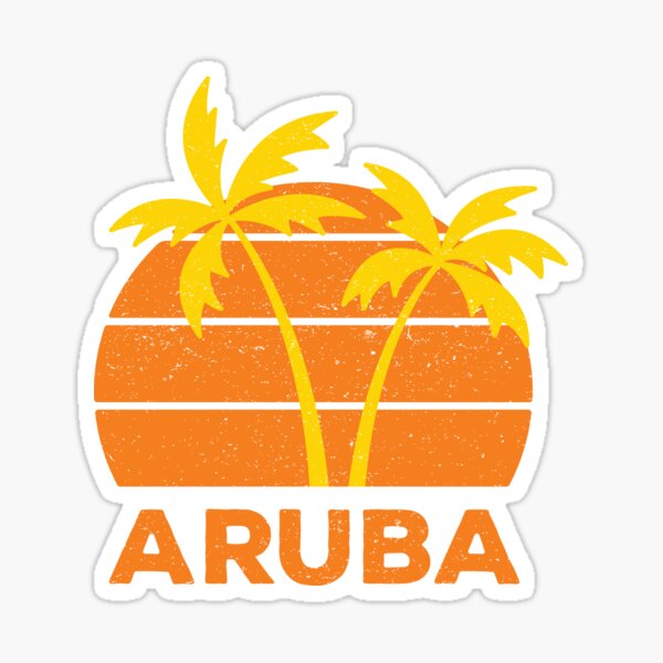 "Aruba Retro" Sticker for Sale by teesaurus | Redbubble