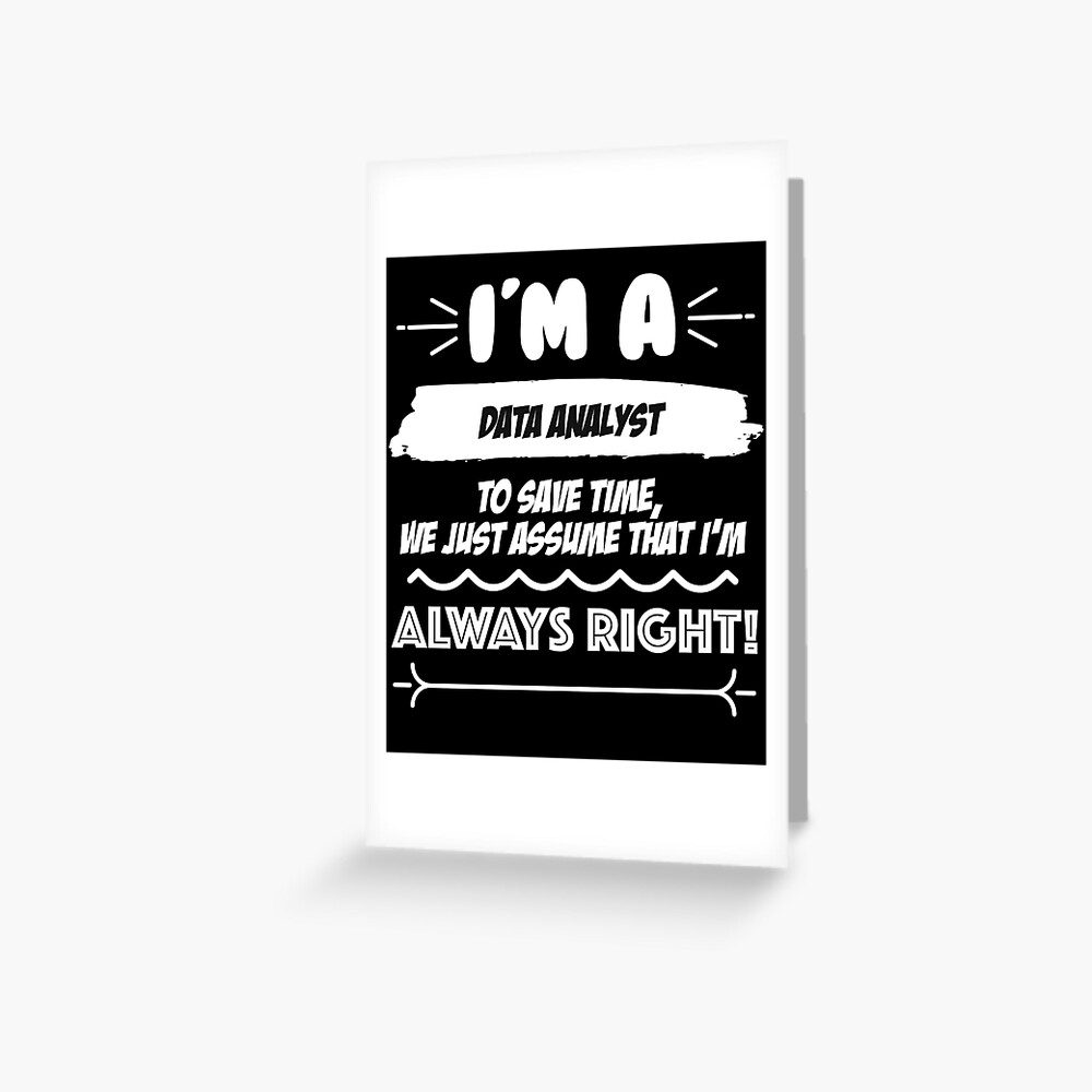 "Data Analyst Job Gift for every Data Analyst Funny Slogan Hobby Work ...