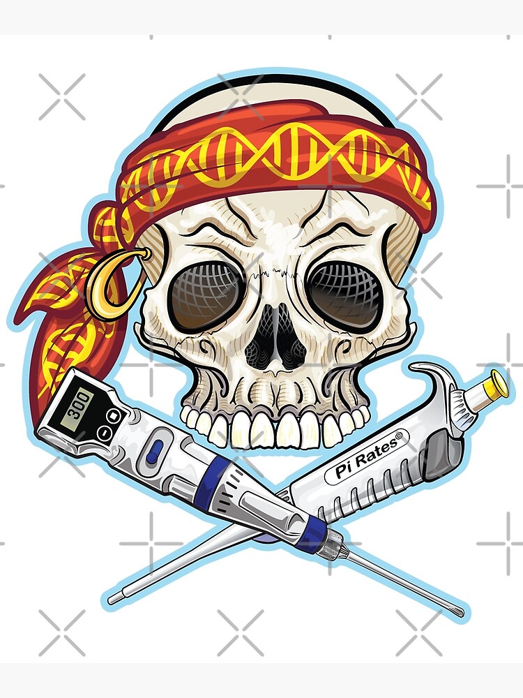 "PCR Pirate Funny Design for DNA Biotechnology Lab Scientists" Poster ...