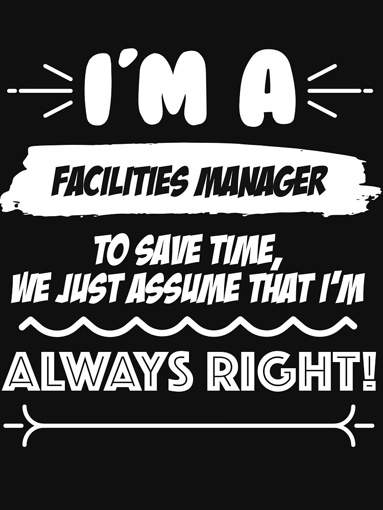 Essential T-Shirt for Sale mit "Facility Manager Job Geschenk für jeden ...