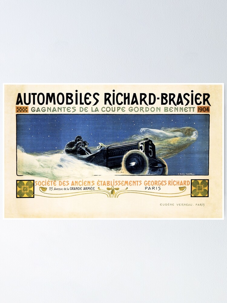 "Automobiles Richard Brasier Phantom French Advertisement Vintage Car ...