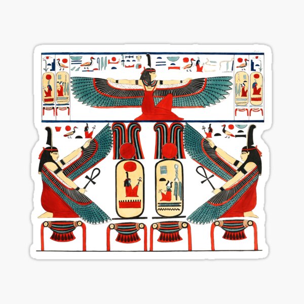 "the kings tombs in Thebes Egypt drawing 1700s" Sticker for Sale by ...