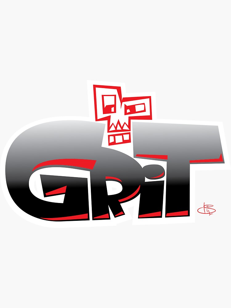 "GRIT title logo" Sticker by TrulYsliQ | Redbubble