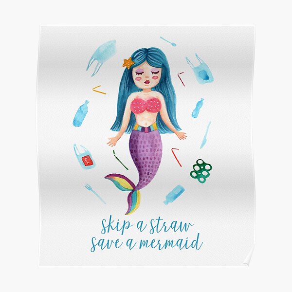 "Save a Mermaid" Poster for Sale by zeno27 | Redbubble