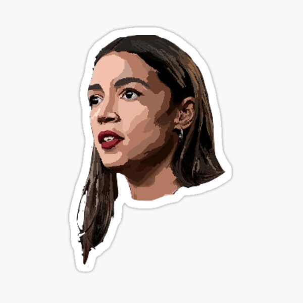 "AOC " Sticker for Sale by virginiaviolet1 | Redbubble