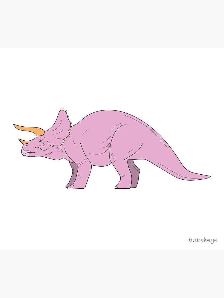 Póster «Triceratops dinosaurio lindo rosa dino estilo minimalista» de ...