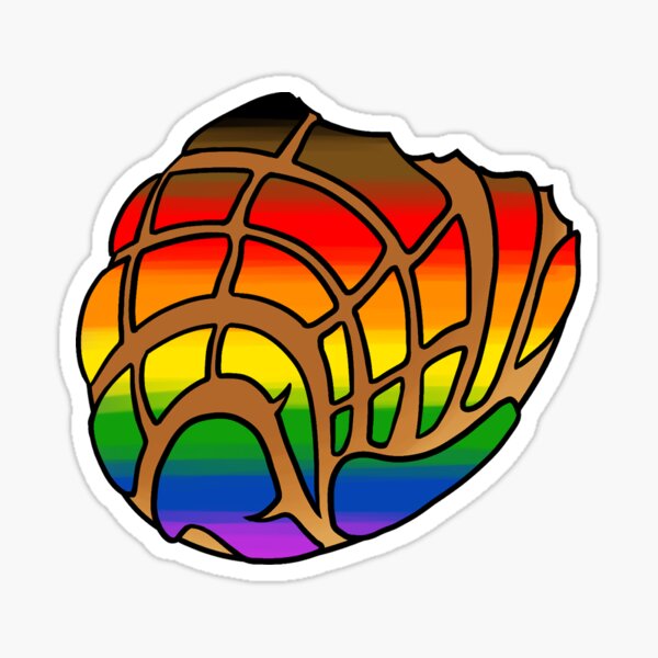 " Pride Inclusive Concha Bread" Sticker for Sale by InquisitorCutie ...