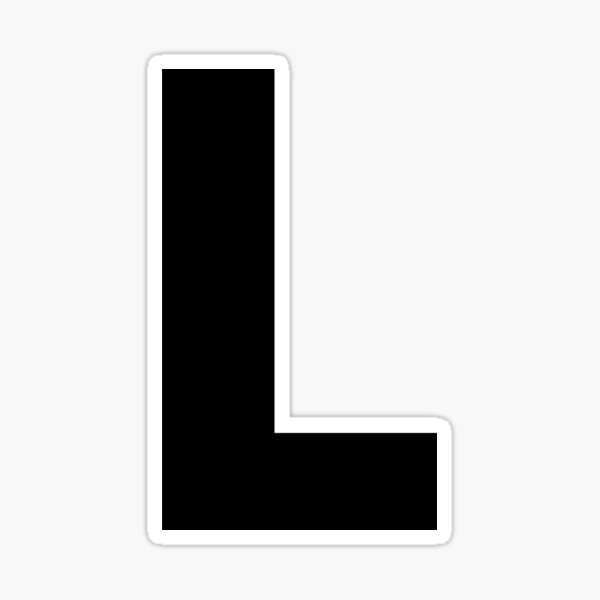Pegatina «Letra mayúscula "L"» de m------ | Redbubble