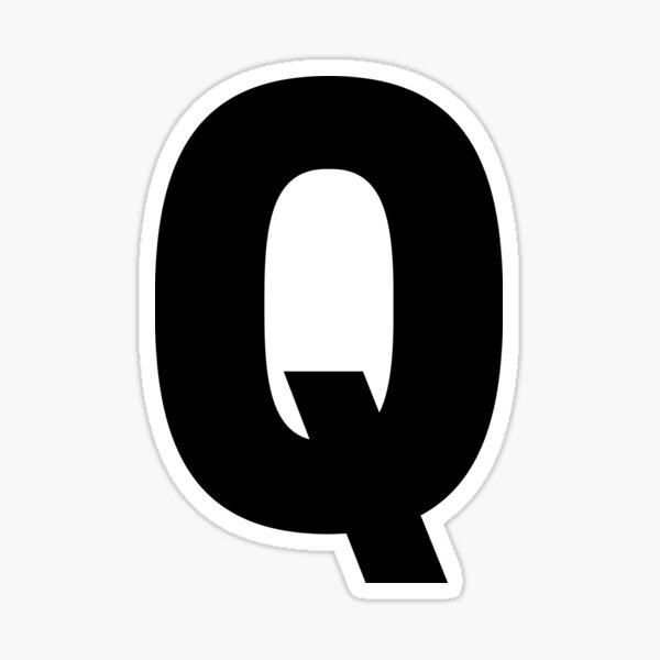 "Uppercase Letter “Q”" Sticker for Sale by m------ | Redbubble
