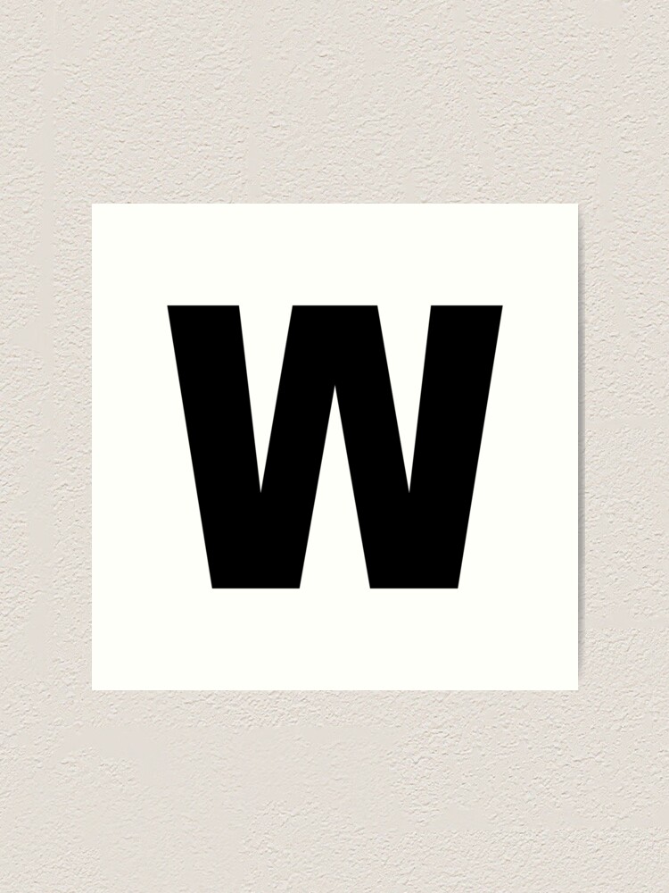 "Uppercase Letter “W”" Art Print for Sale by m------ | Redbubble