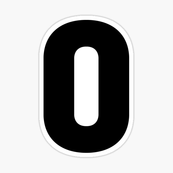"Number “0”" Sticker for Sale by m------ | Redbubble