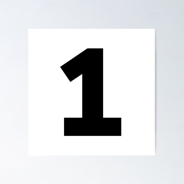 "Number “1”" Poster for Sale by m------ | Redbubble