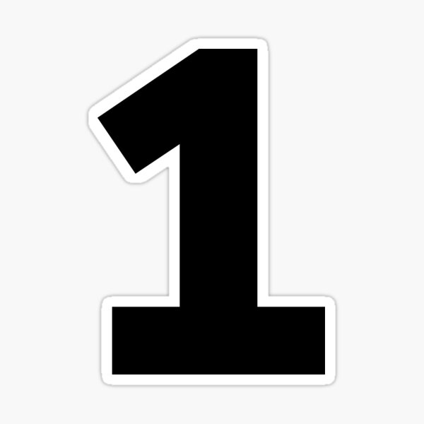  Number 1 Sticker For Sale By M Redbubble