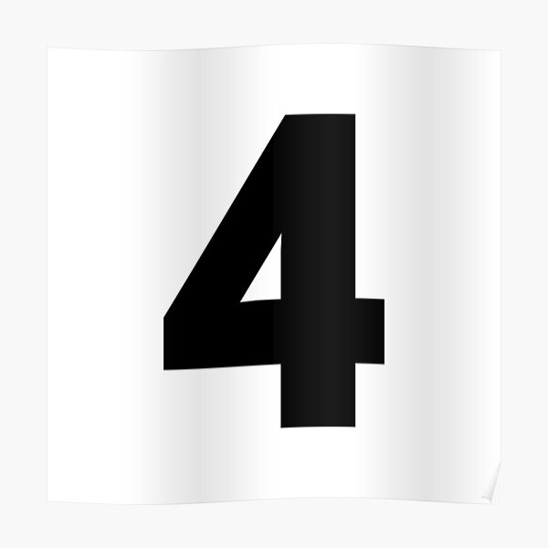 "Number “4”" Poster for Sale by m------ | Redbubble