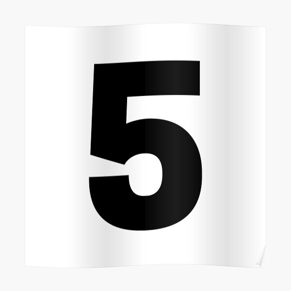 "Number “5”" Poster for Sale by m------ | Redbubble