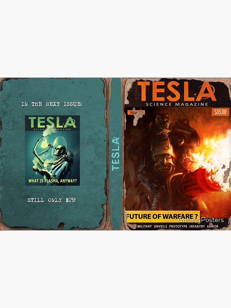"[Fallout 4] Tesla Science Magazine: Future of Warfare?" Sticker for ...