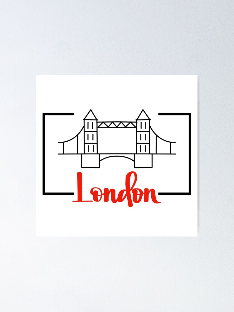 "Travel Stickers - London Bridge (London, UK)" Poster by indicap ...