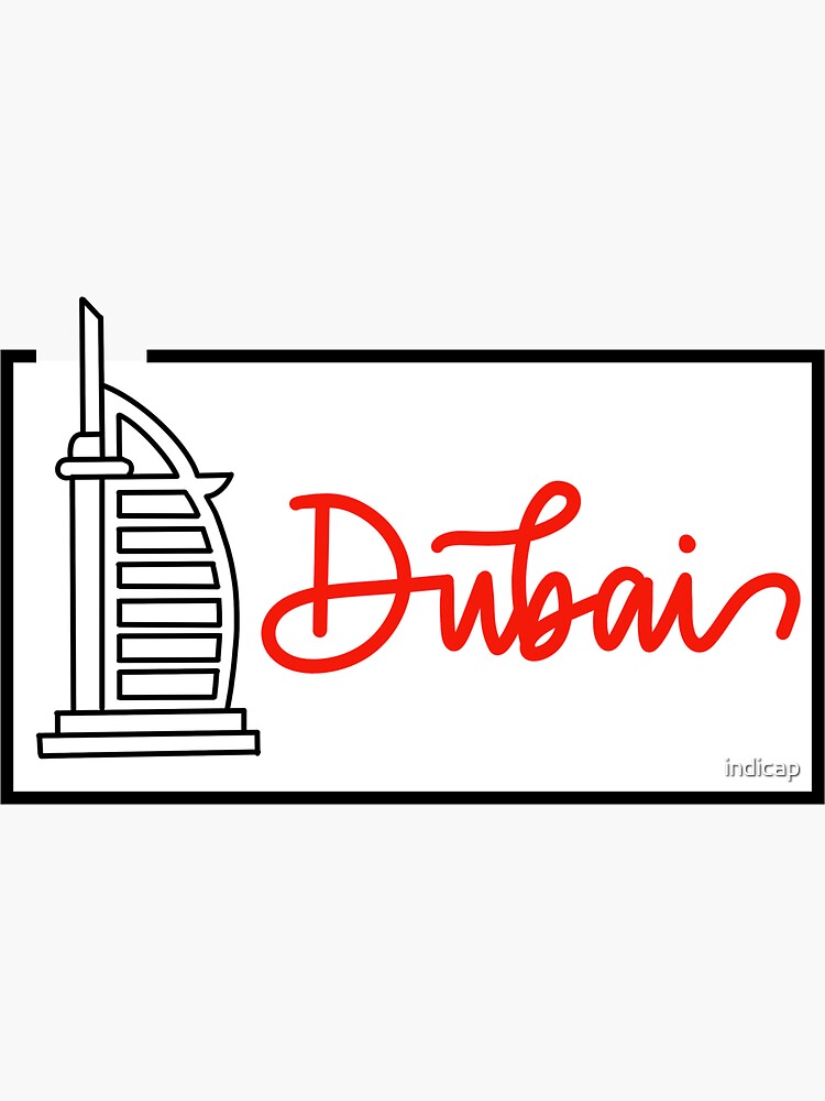 "Travel Stickers - Burj Al Arab (Dubai, UAE)" Sticker for Sale by ...