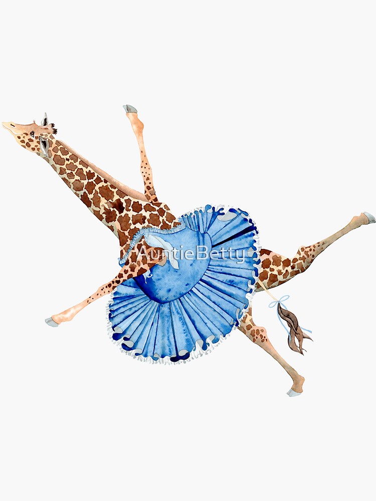 "Ballet Dancing Giraffe" Sticker for Sale by AuntieBetty | Redbubble