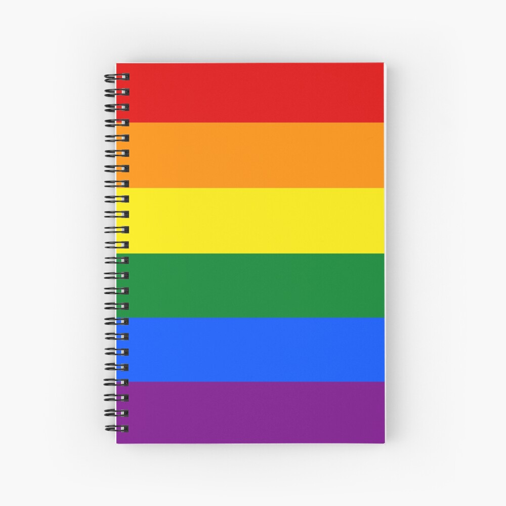 "Horizontal Rainbow" Spiral Notebook for Sale by rubidium | Redbubble