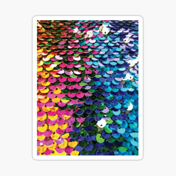 "Multi-Colored Sequins " Sticker by CrazyCraftLady | Redbubble