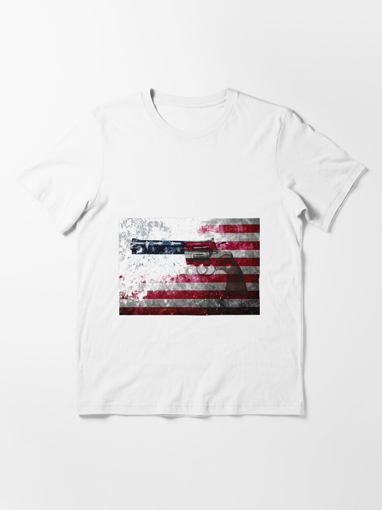 "Colt Python 357 Mag On American Flag" T-shirt for Sale by MolonLabeArt ...