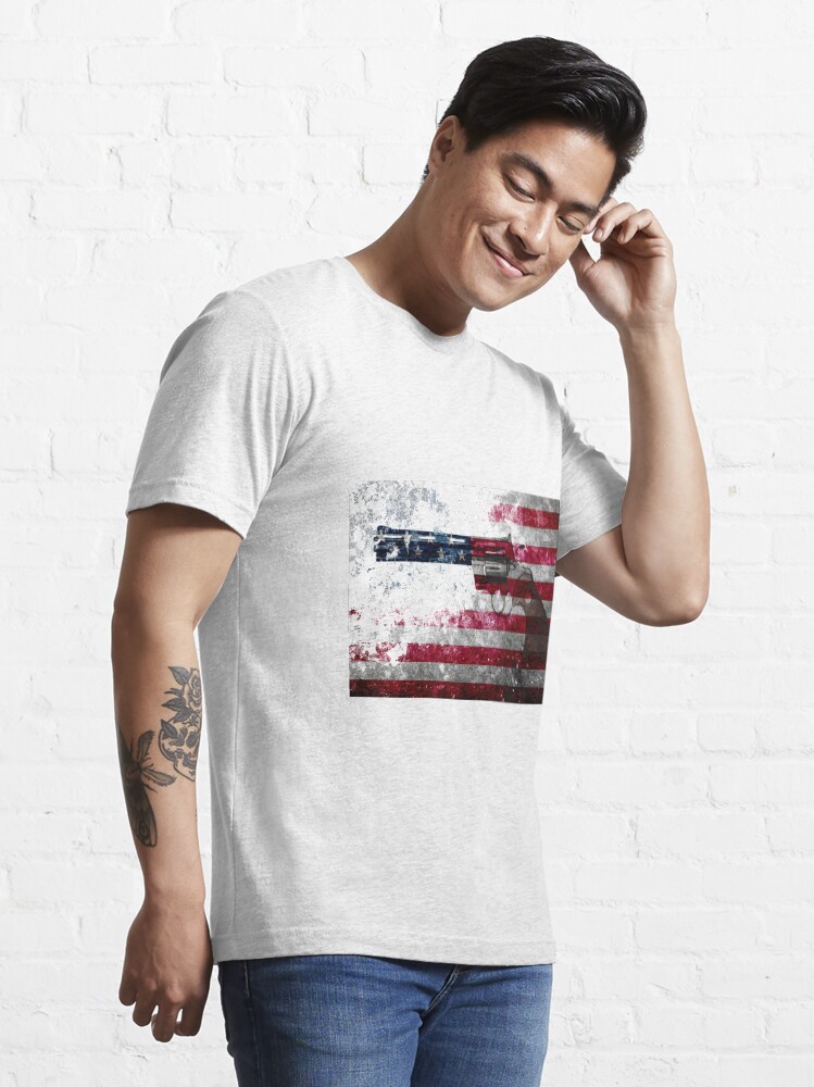 "Colt Python 357 Mag On American Flag" T-shirt for Sale by MolonLabeArt ...