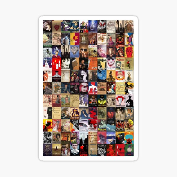 "Opera" Sticker for Sale by Montage-Madness | Redbubble